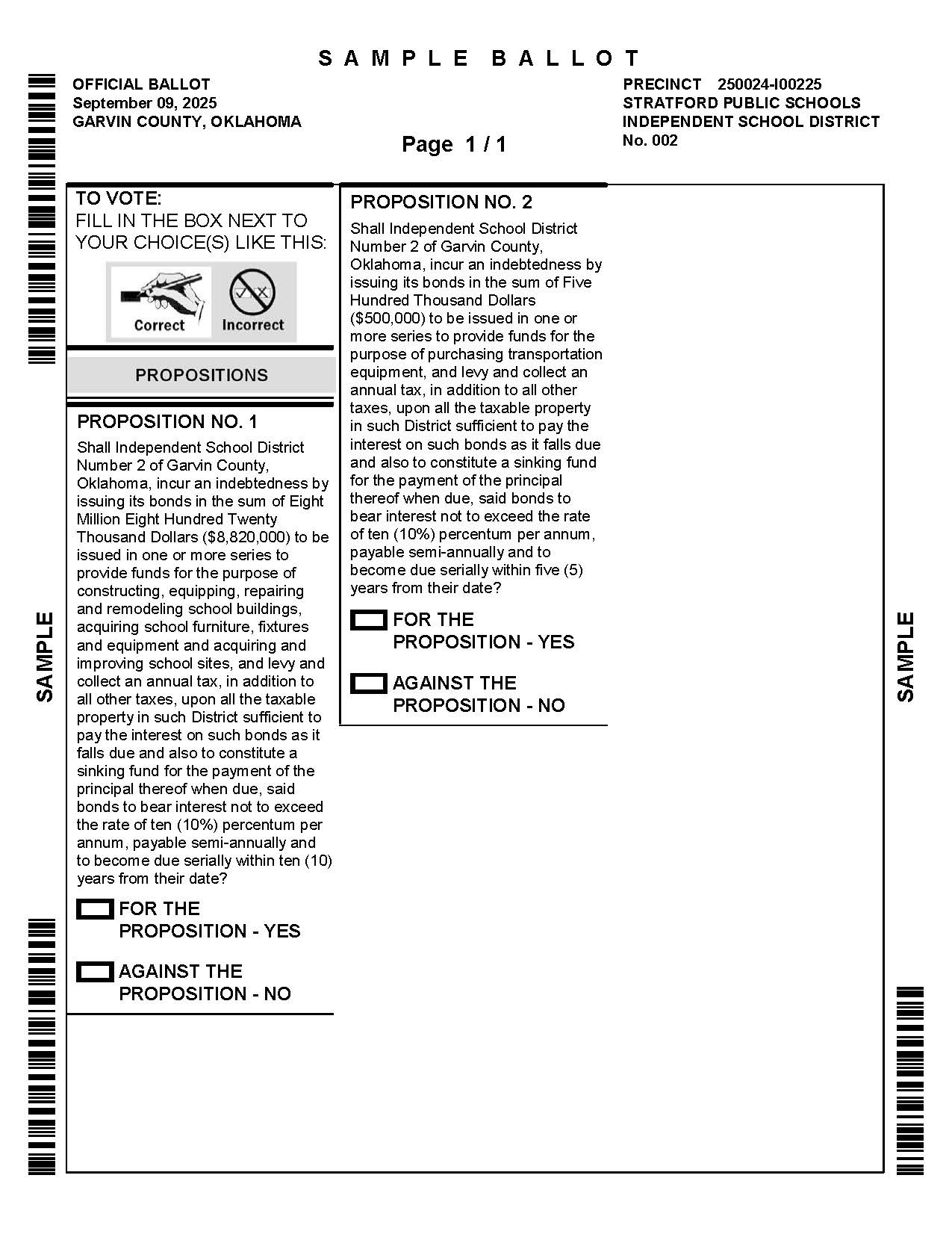 Stratford School Bond Election is Tuesday | Garvin County