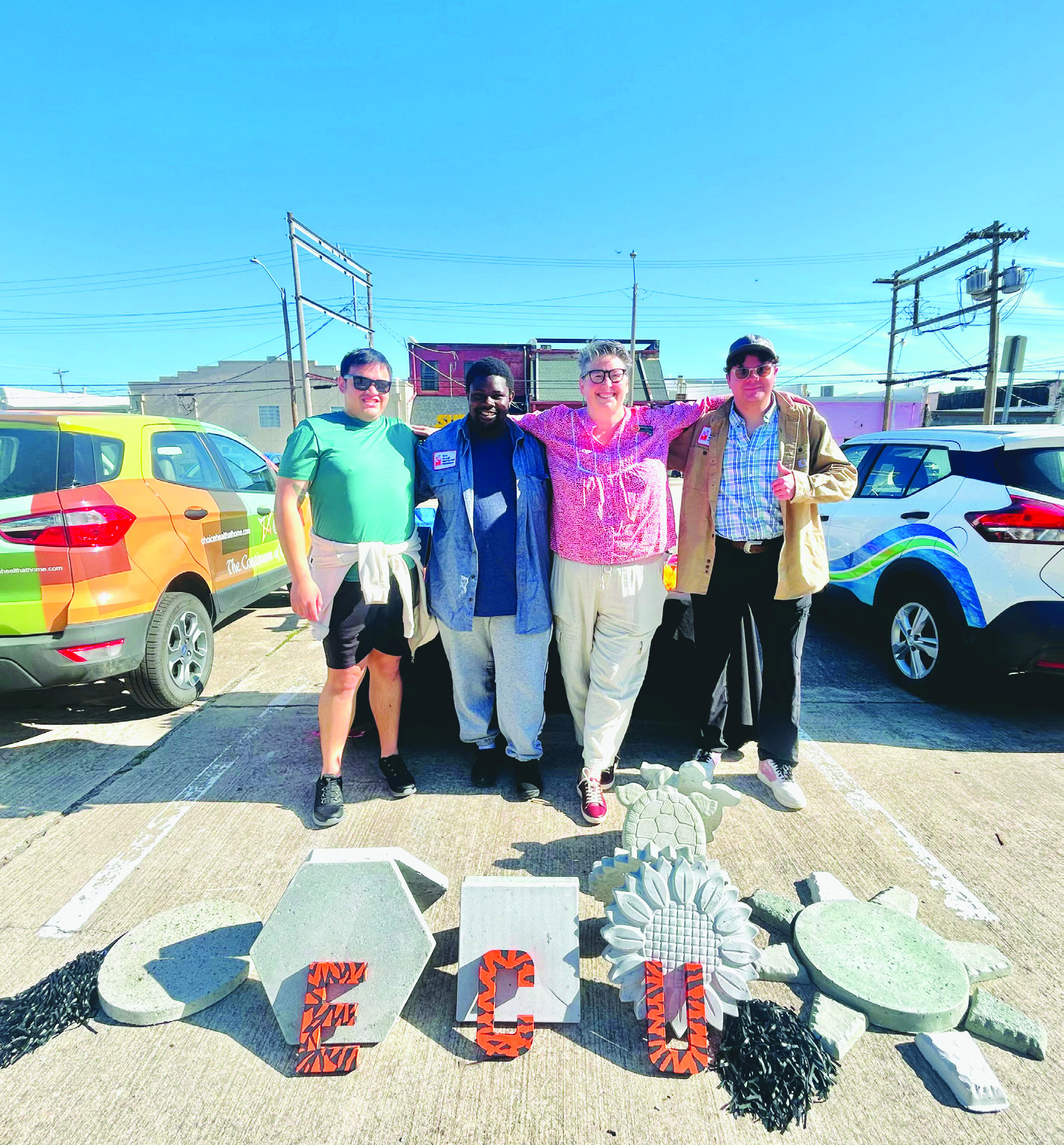 ECU Glass Recycling Program showcases unique pavers at Ada's Farmers ...